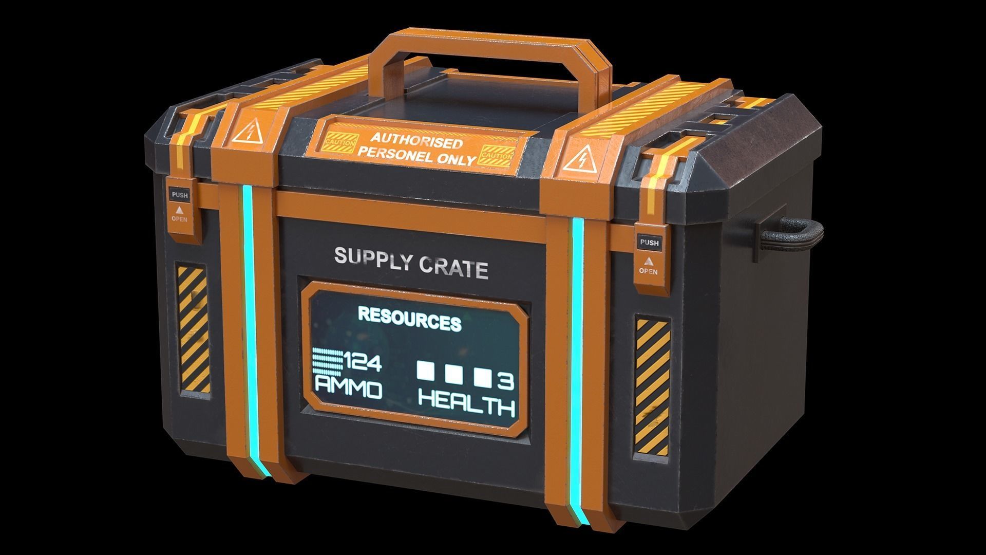 3D model A game ready sci fi supply crate VR / AR / low-poly | CGTrader
