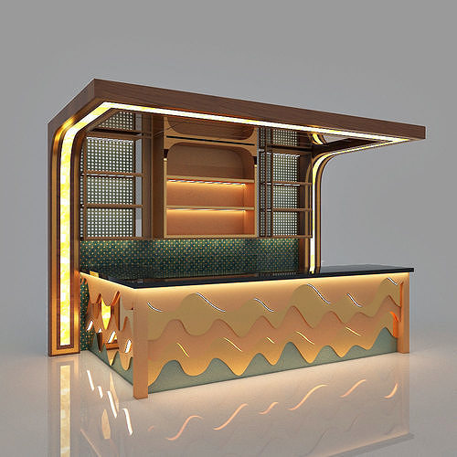 3D model bar counter VR / AR / low-poly | CGTrader