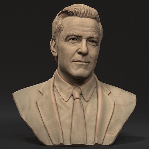 George Clooney 3D model 3D printable | CGTrader