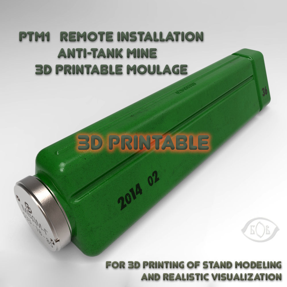 PTM1 remote installation antitank mine 3D Printable Moulage 3D model ...