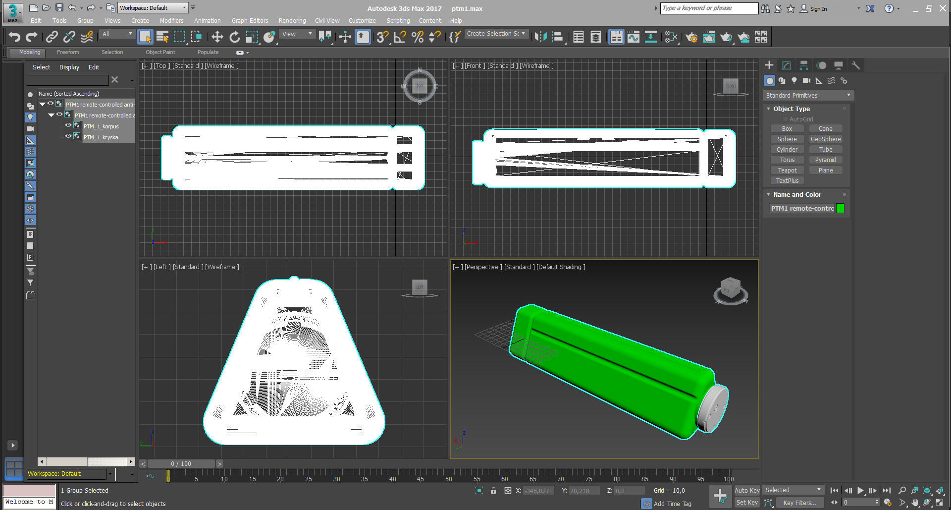 PTM1 remote installation antitank mine 3D Printable Moulage 3D model ...