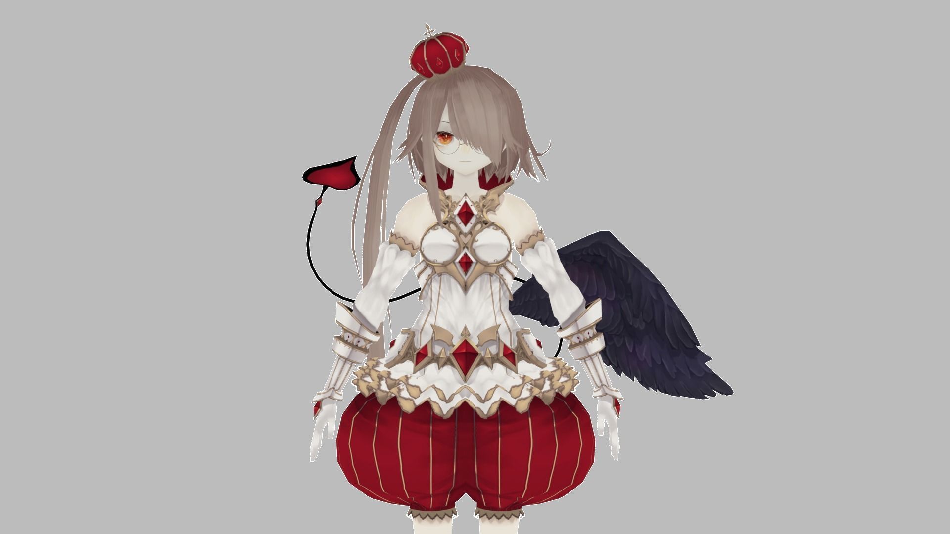 3D lady anime cartoon character with rigged 3D model rigged | CGTrader