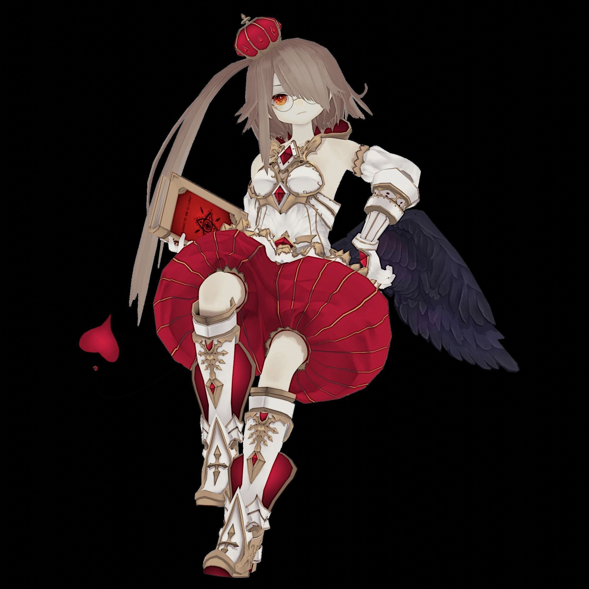 3D lady anime cartoon character with rigged 3D model rigged | CGTrader
