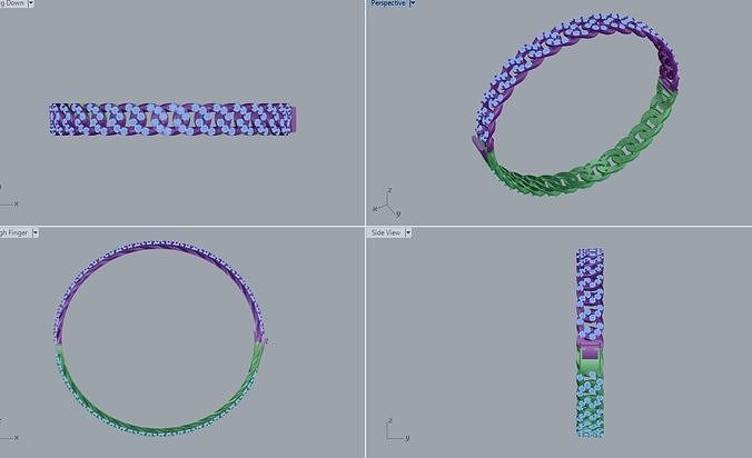 bangle 3D model 3D printable | CGTrader