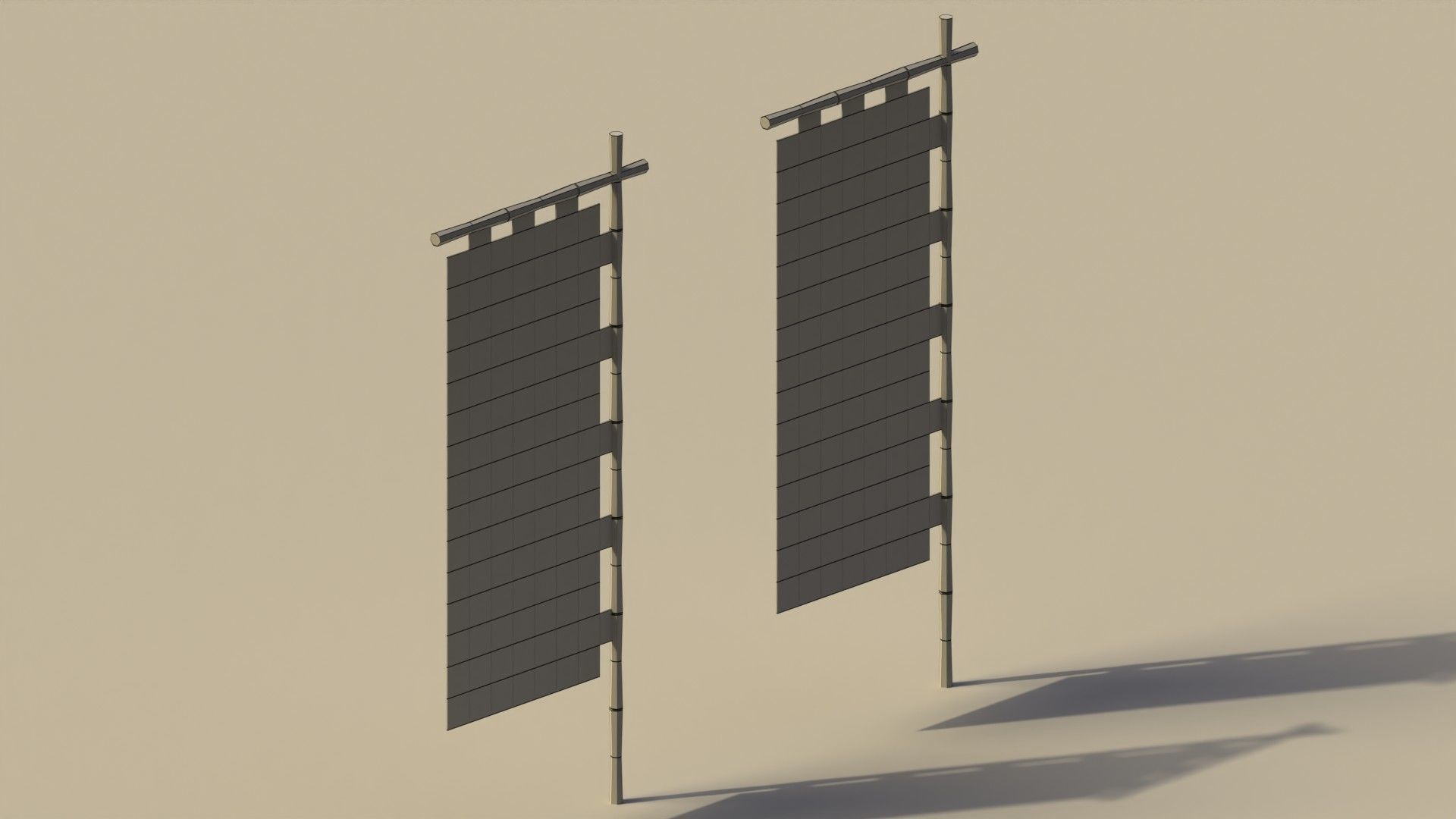 3D model Low Poly Japanese Traditional Flags VR / AR / low-poly | CGTrader