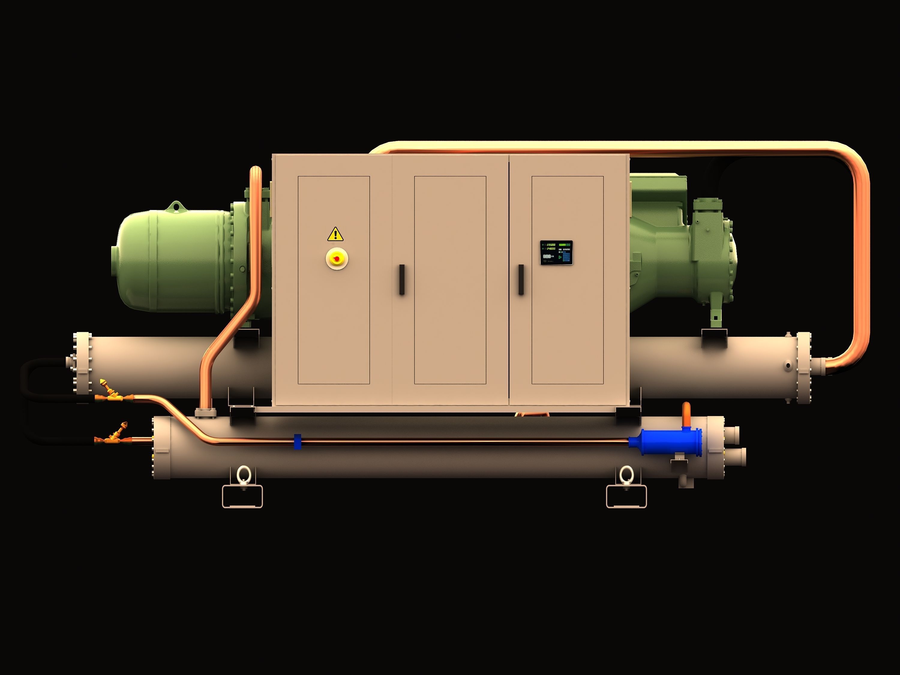 water cooled screw chiller 3D model | CGTrader