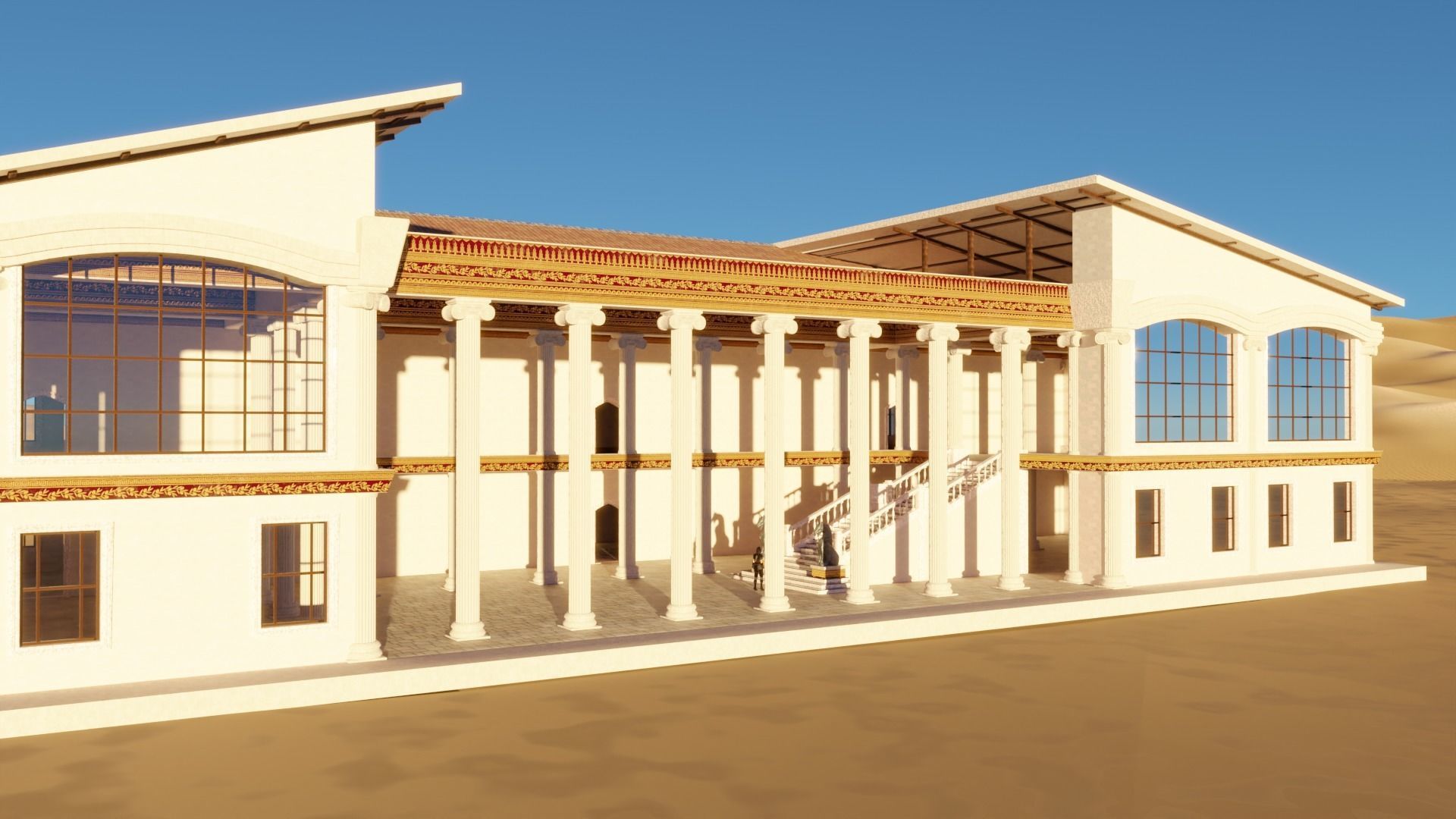3D model Ancient Roman Government Building VR / AR / low-poly | CGTrader
