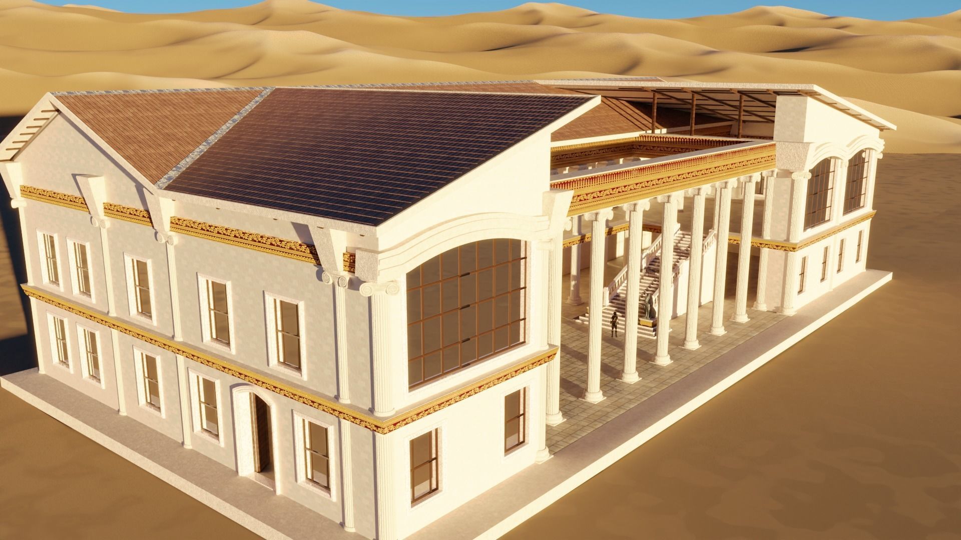 3D model Ancient Roman Government Building VR / AR / low-poly | CGTrader