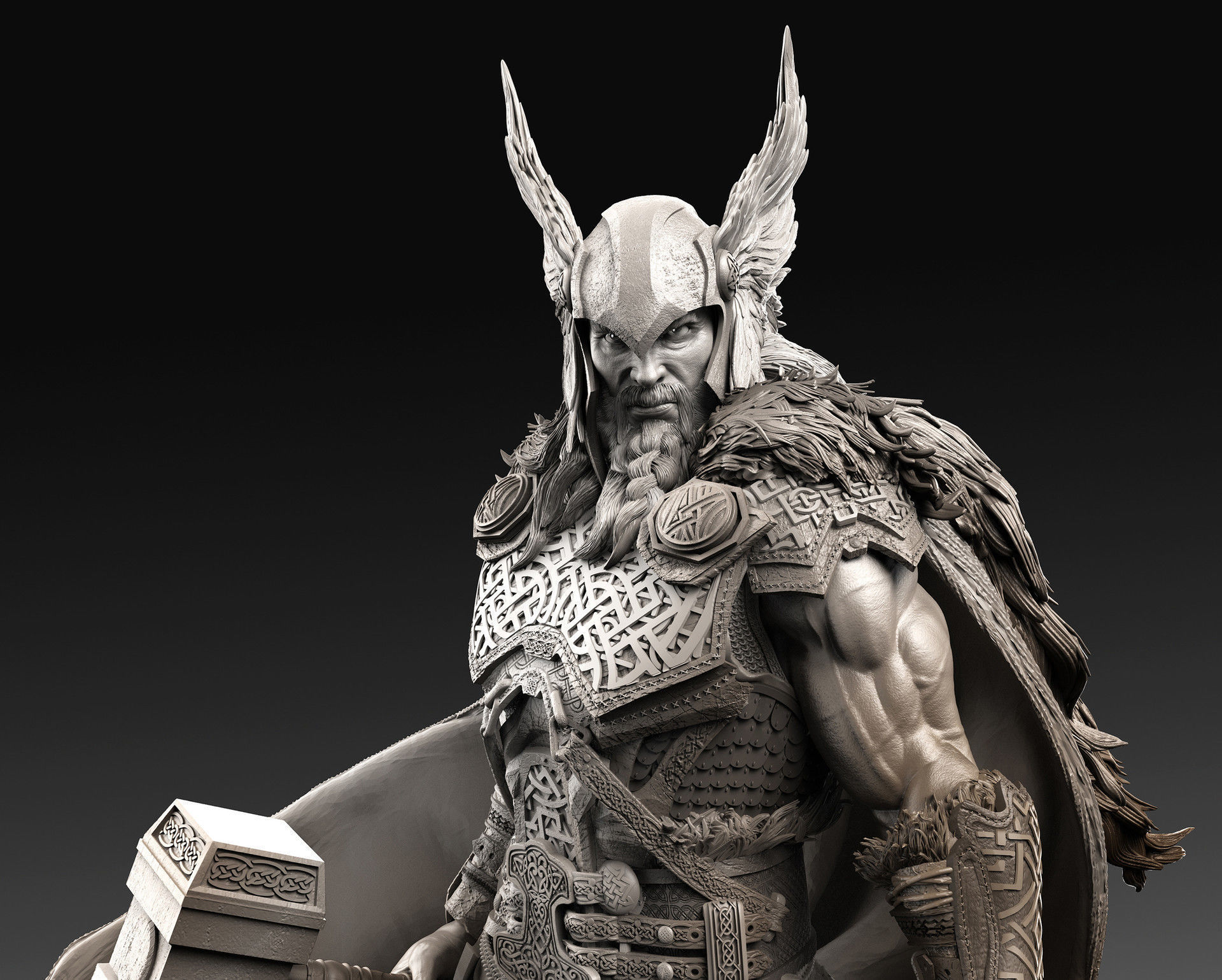 Thor GOD OF THUNDER Viking Celtic Warior 3D model 3D printable | CGTrader