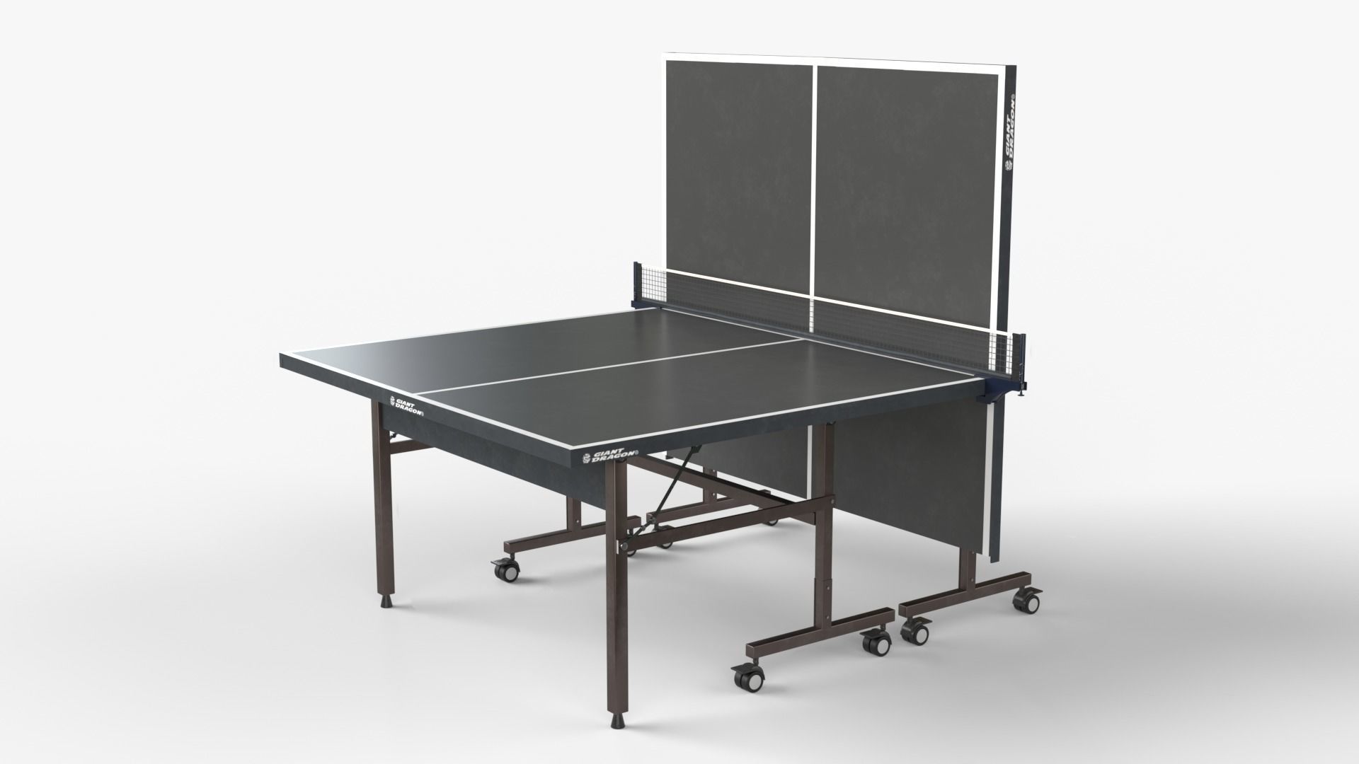 3D model Black Tennis Table Ping Pong rackets and ball VR / AR / low ...