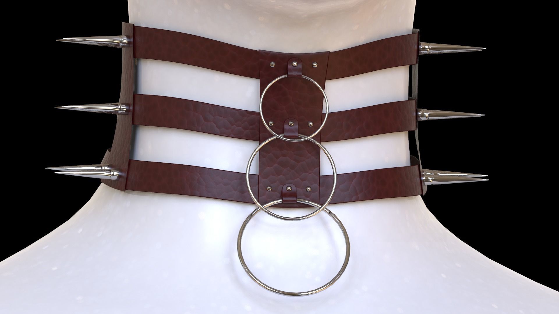 3D model 15 choker necklace imm brush and 3dmodel vlo3 VR / AR / low ...