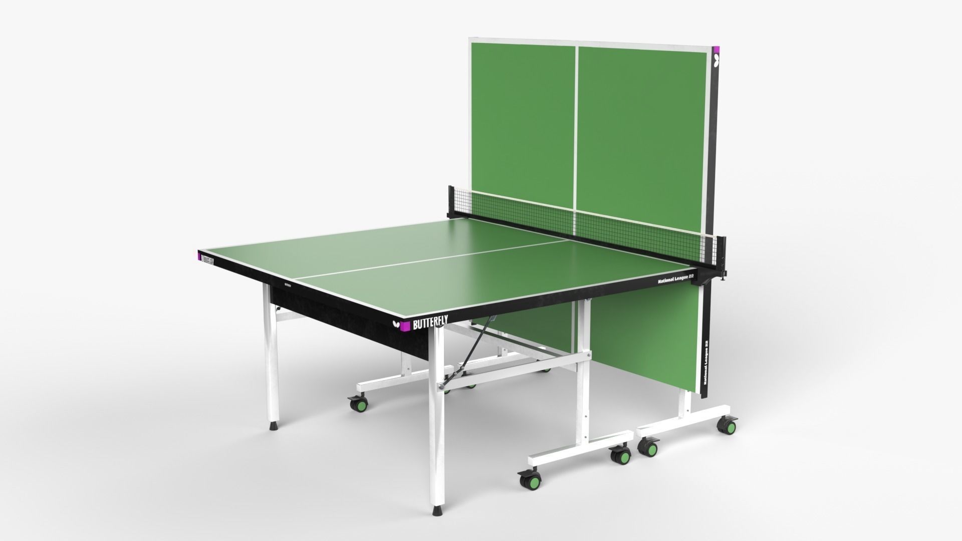 3D model GreenTennis Table Ping Pong and racket and balls VR / AR / low ...
