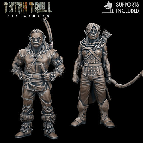 DnD Heroes - Orc Fighters - Pre-Supported 3D model 3D printable | CGTrader