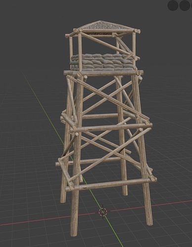 3D model village tower VR / AR / low-poly | CGTrader