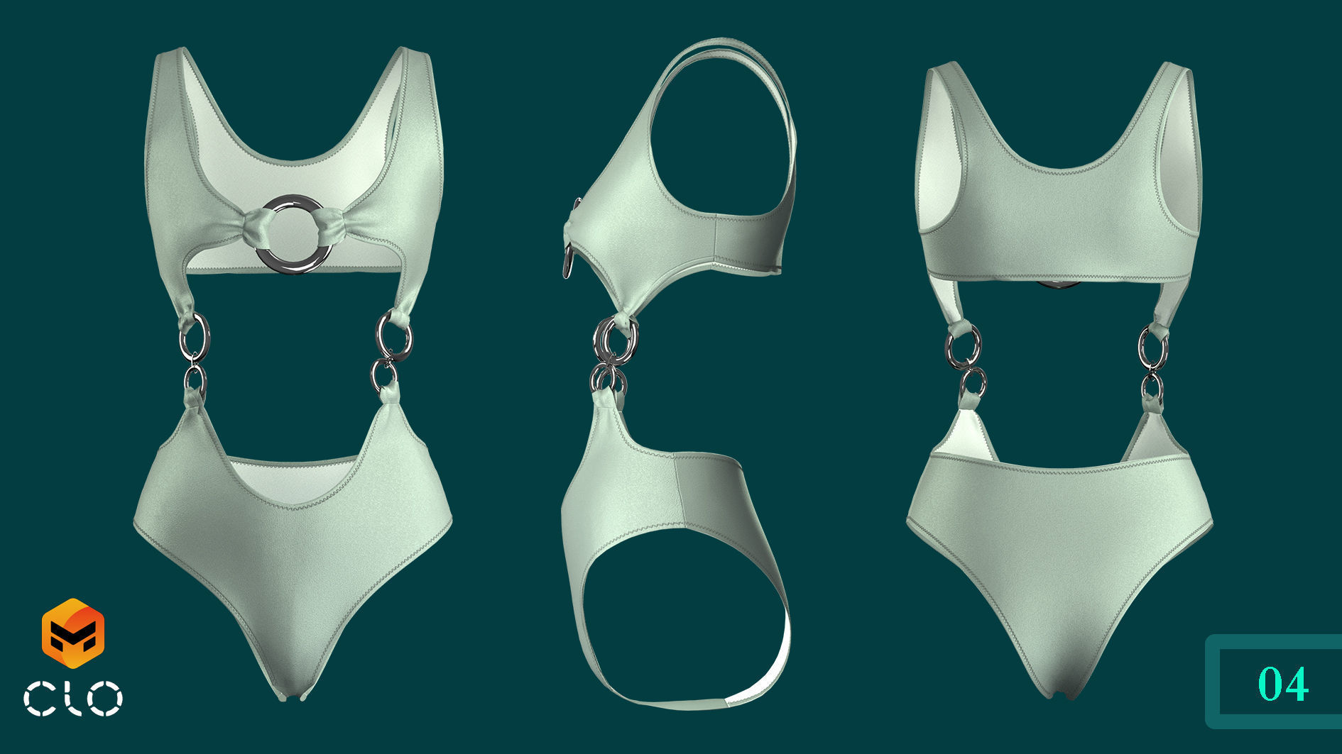 female swimsuit pack CLO3D MD PROJECTS and OBJ and FBX 3D model | CGTrader