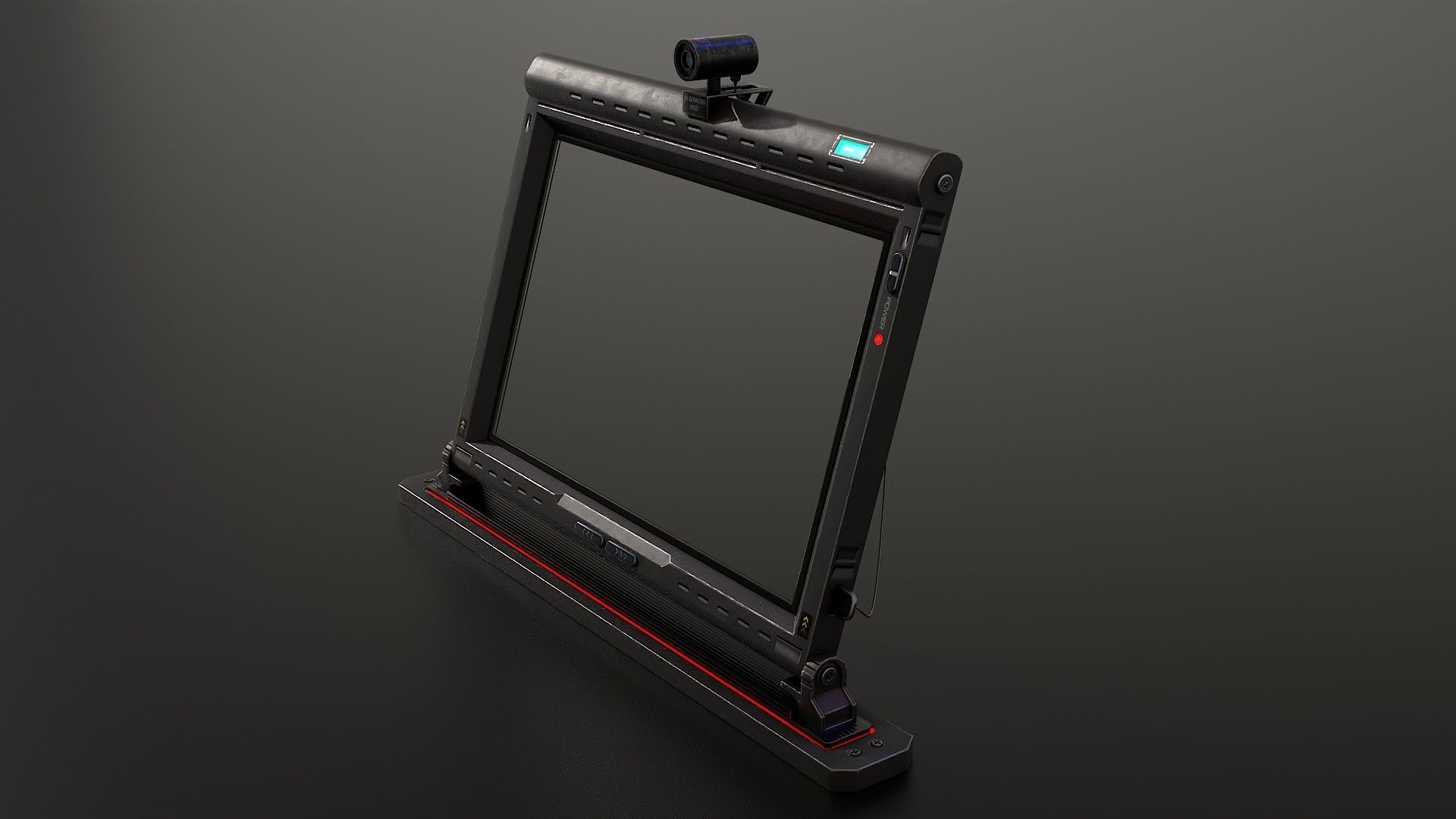 3D model Sci-Fi Display Monitor Screen with Cam VR / AR / low-poly ...