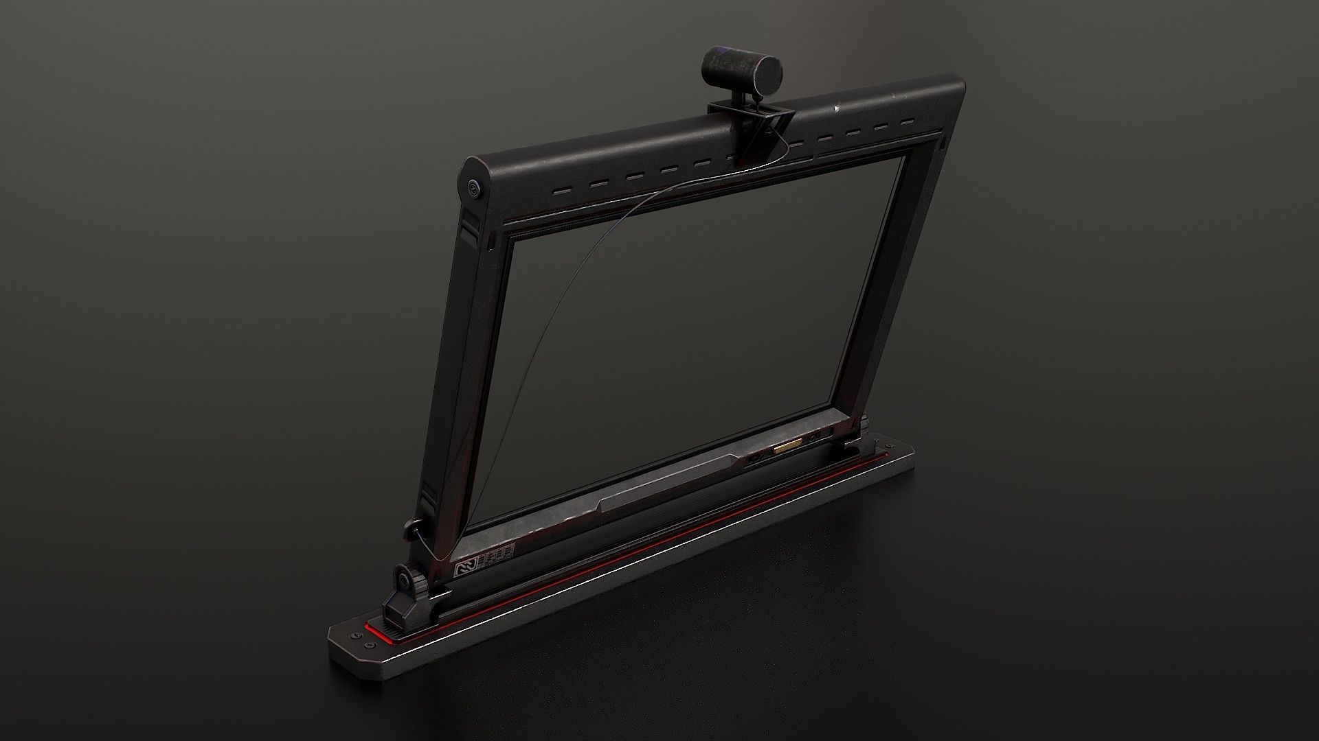 3D model Sci-Fi Display Monitor Screen with Cam VR / AR / low-poly ...