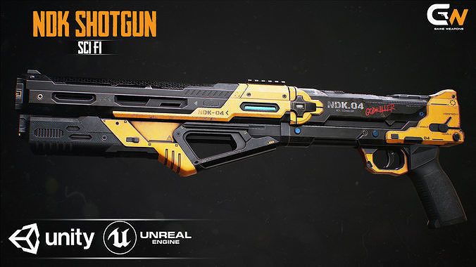 3D model NDK ShotGun Sci Fi VR / AR / low-poly | CGTrader