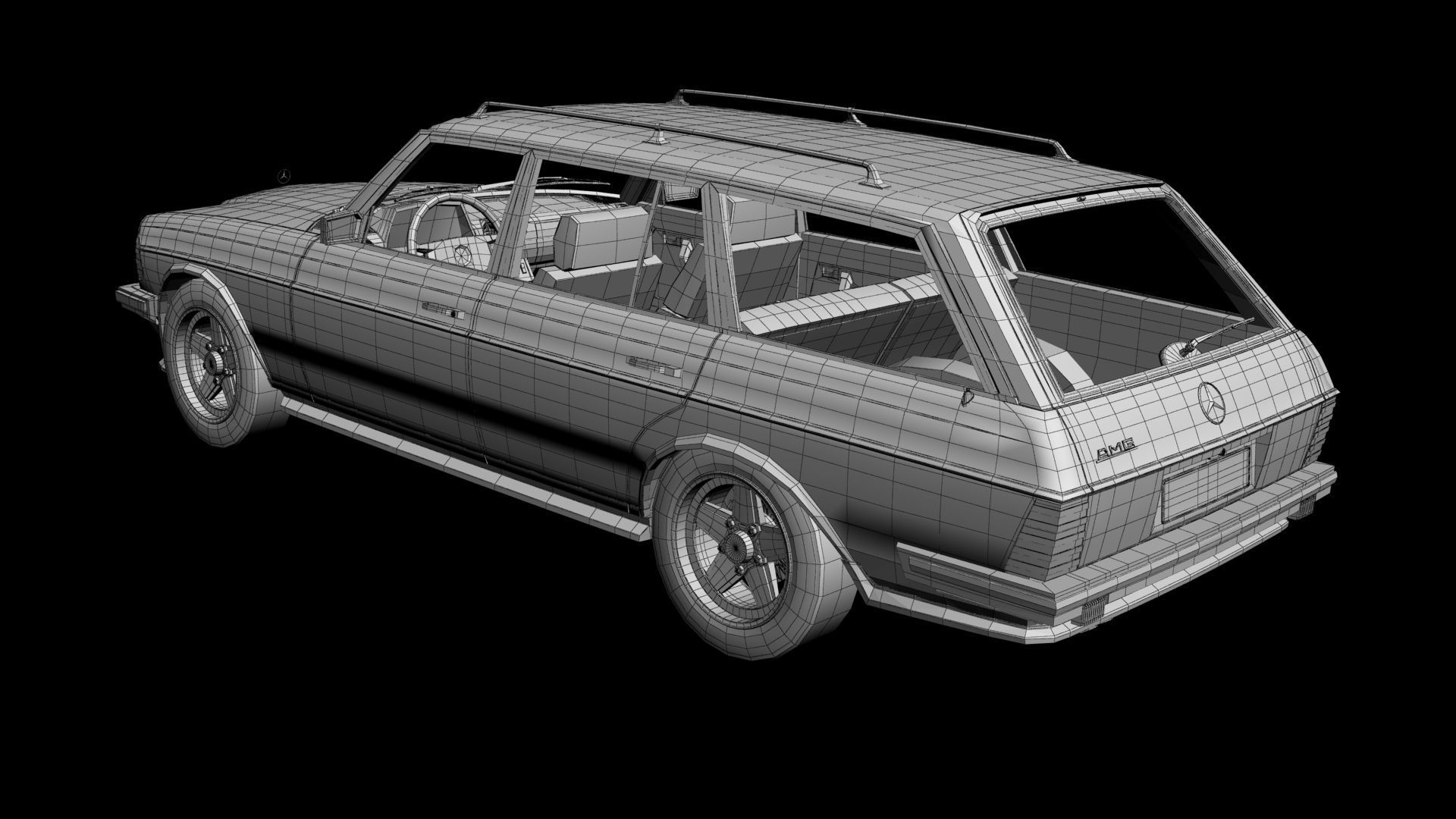Mercedes-Benz W123 AMG WAgon 3D model | CGTrader