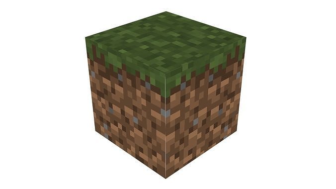 3D model Minecraft Grass VR / AR / low-poly | CGTrader