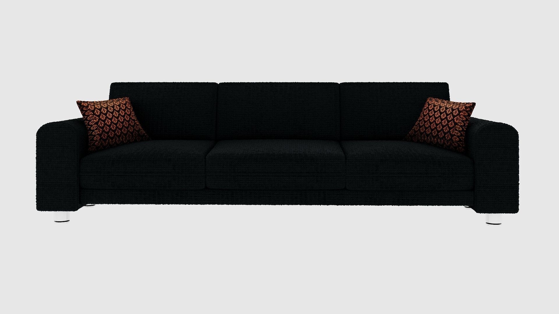 Elegant 3-Seater Sofa with Fabric Textures 3D model | CGTrader