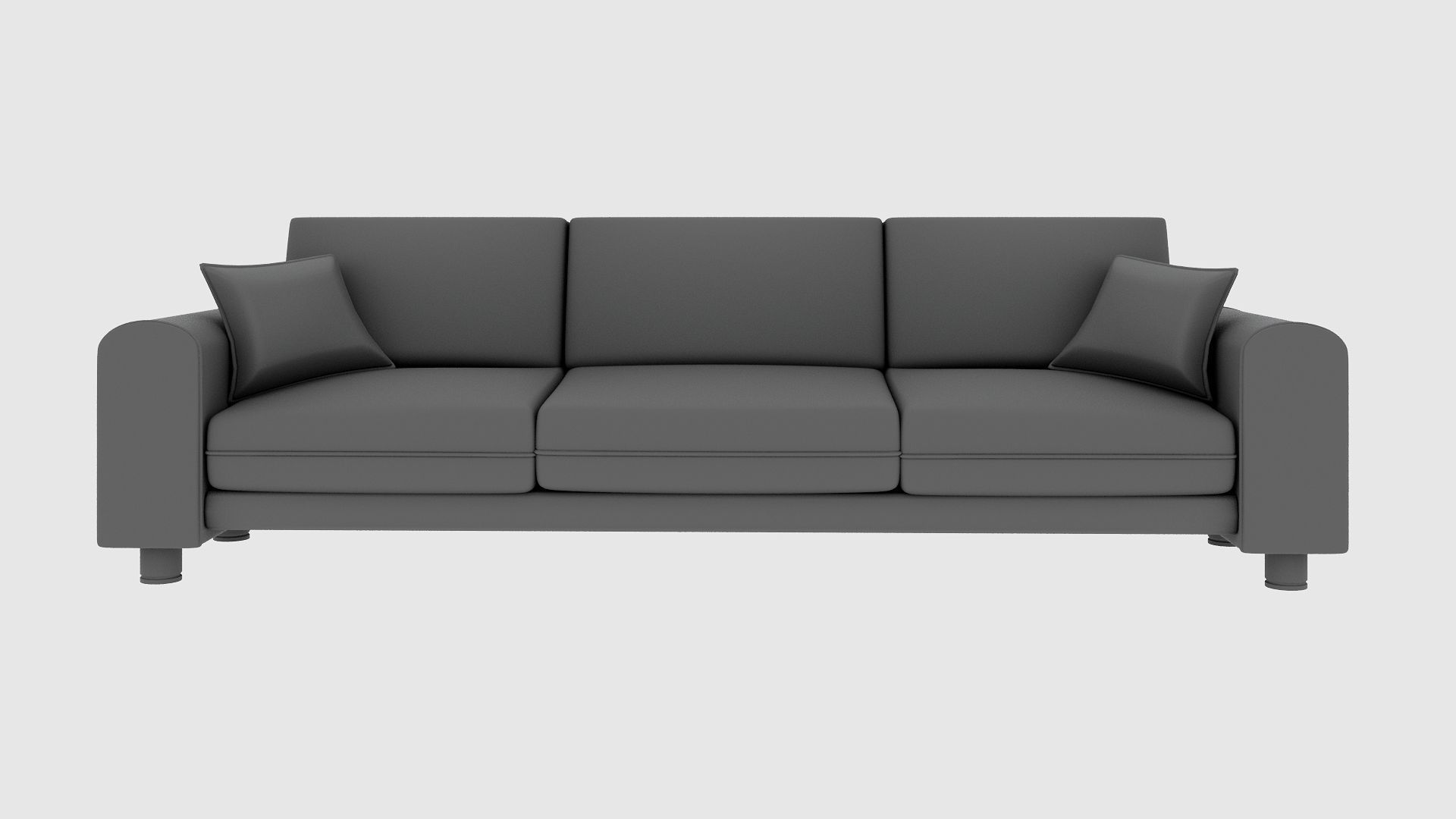 Elegant 3-Seater Sofa with Fabric Textures 3D model | CGTrader