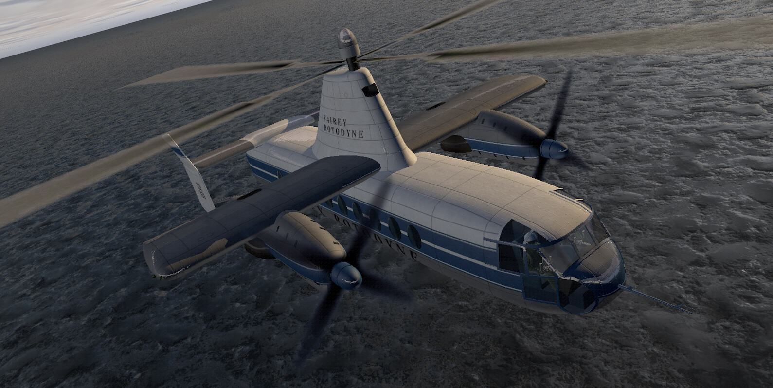 Fairey Rotodyne 3D model | CGTrader