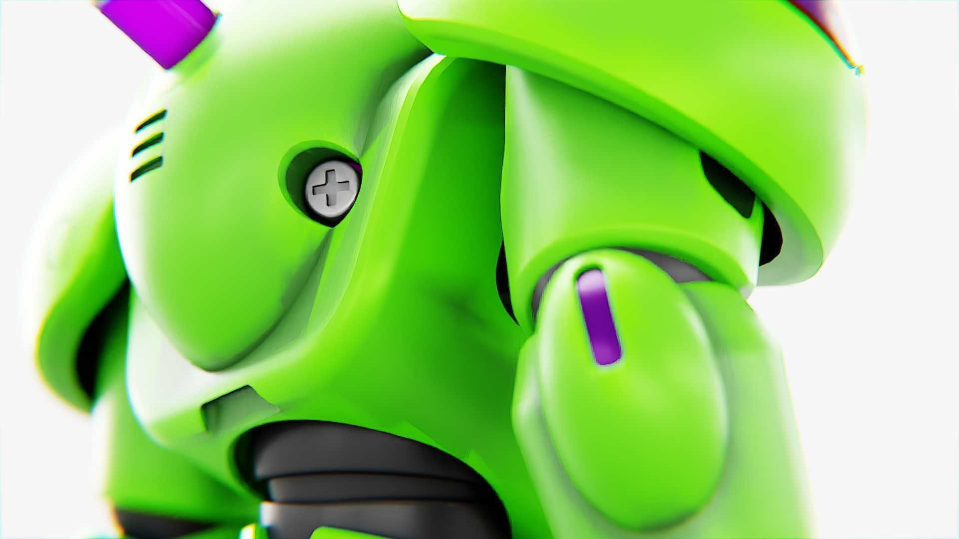 TOY BOT CYCLON RIGGED 3D model rigged | CGTrader