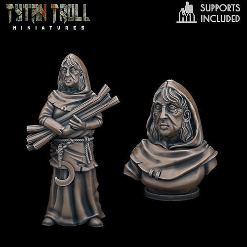 Curse of Strahd - Mad Mary Mini Bust - Pre-Supported 3D model 3D ...