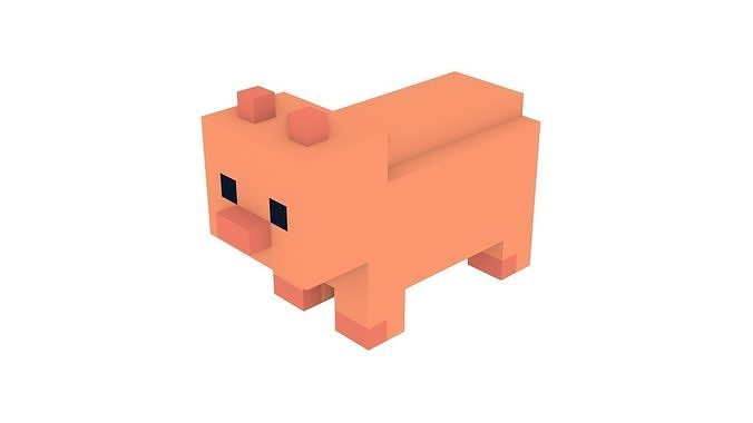 3D model PIG VOXEL ANIMAL VR / AR / low-poly | CGTrader