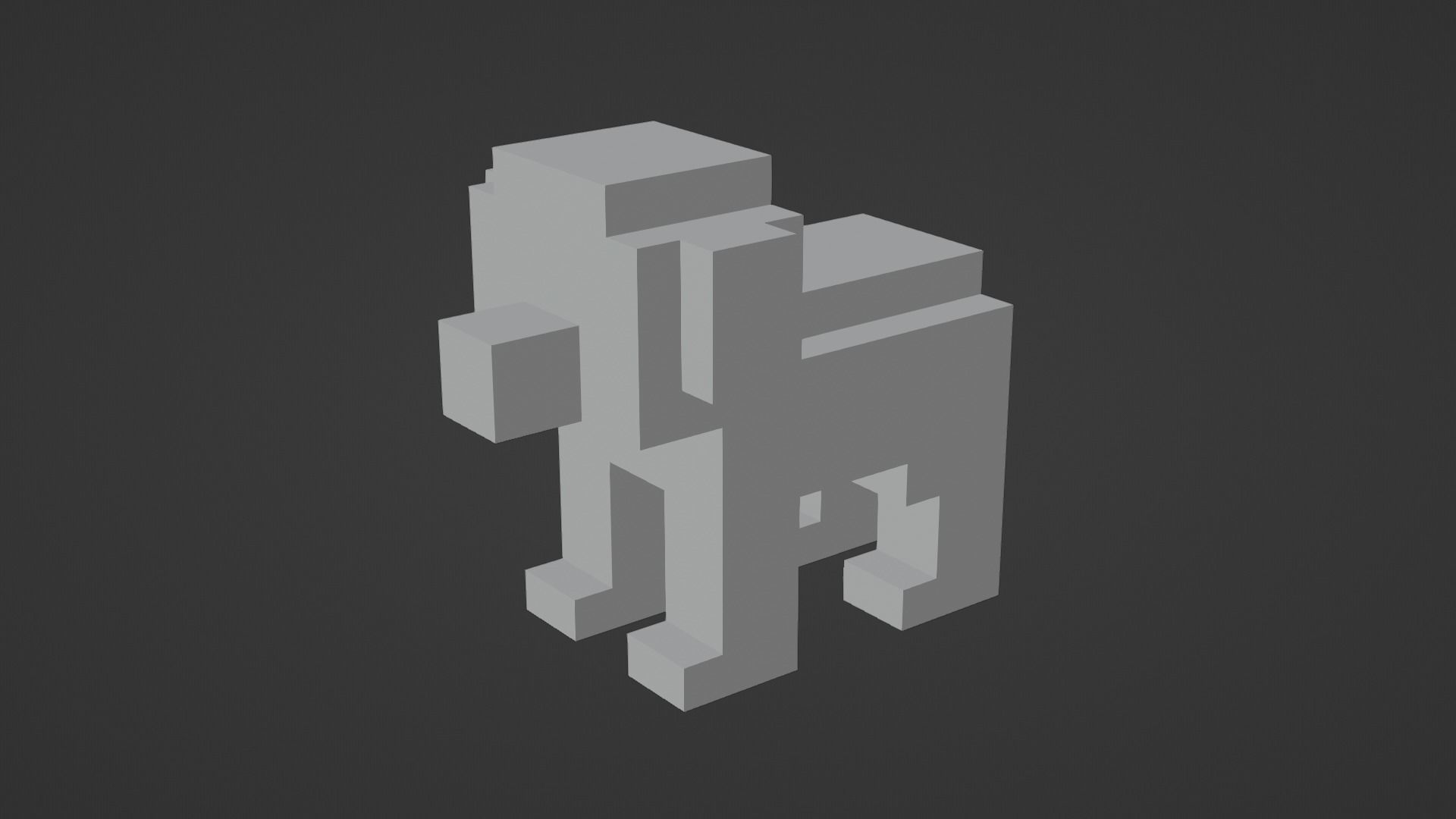 3D model PUPPY VOXEL ANIMAL VR / AR / low-poly | CGTrader
