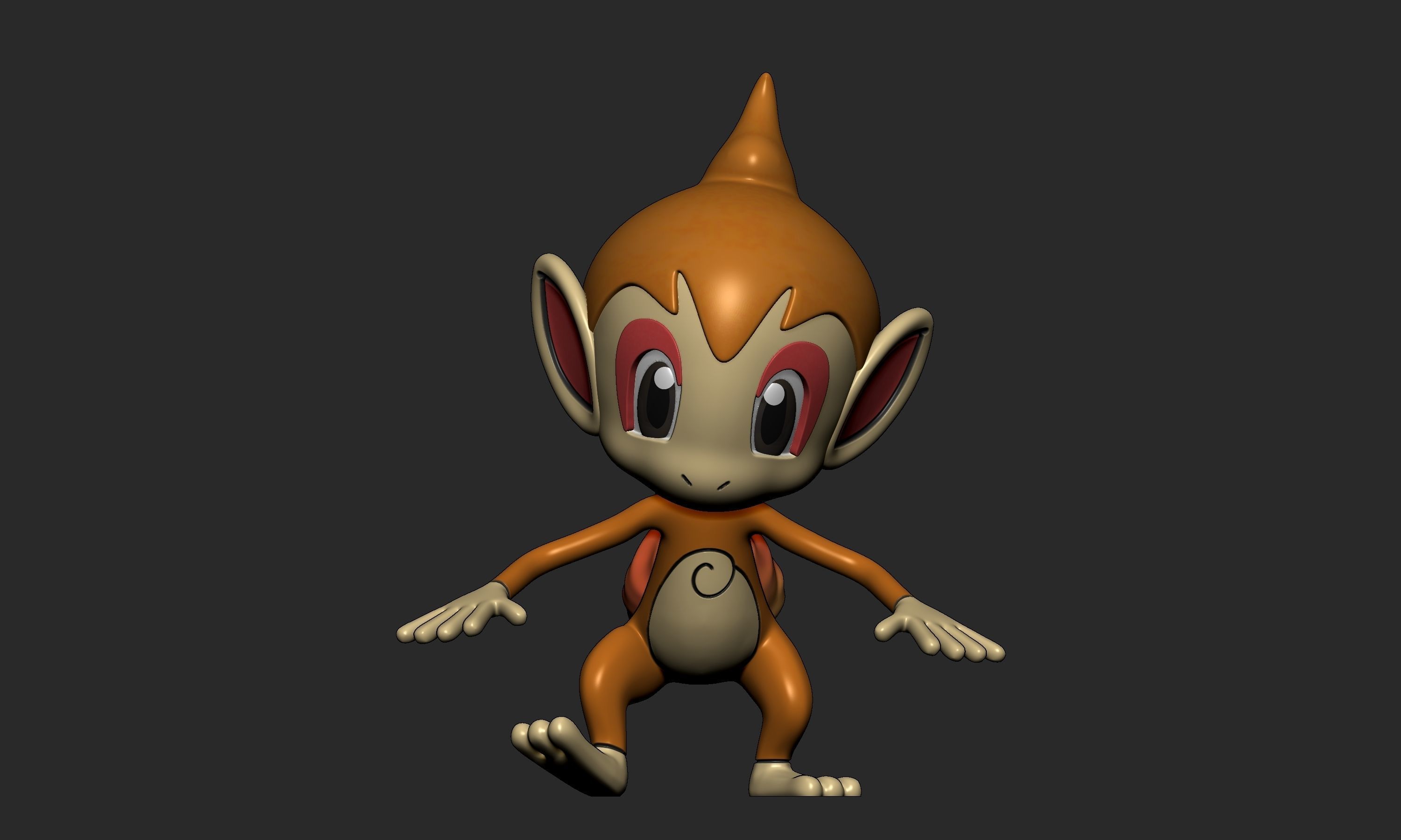Pokemon - Chimchar with 3 poses 3D model 3D printable | CGTrader