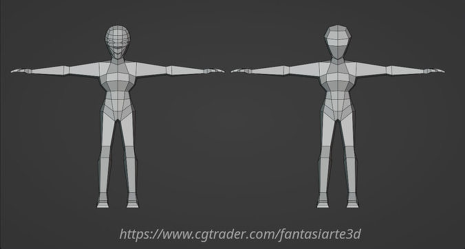 Low Poly Body 3D model 3D printable | CGTrader