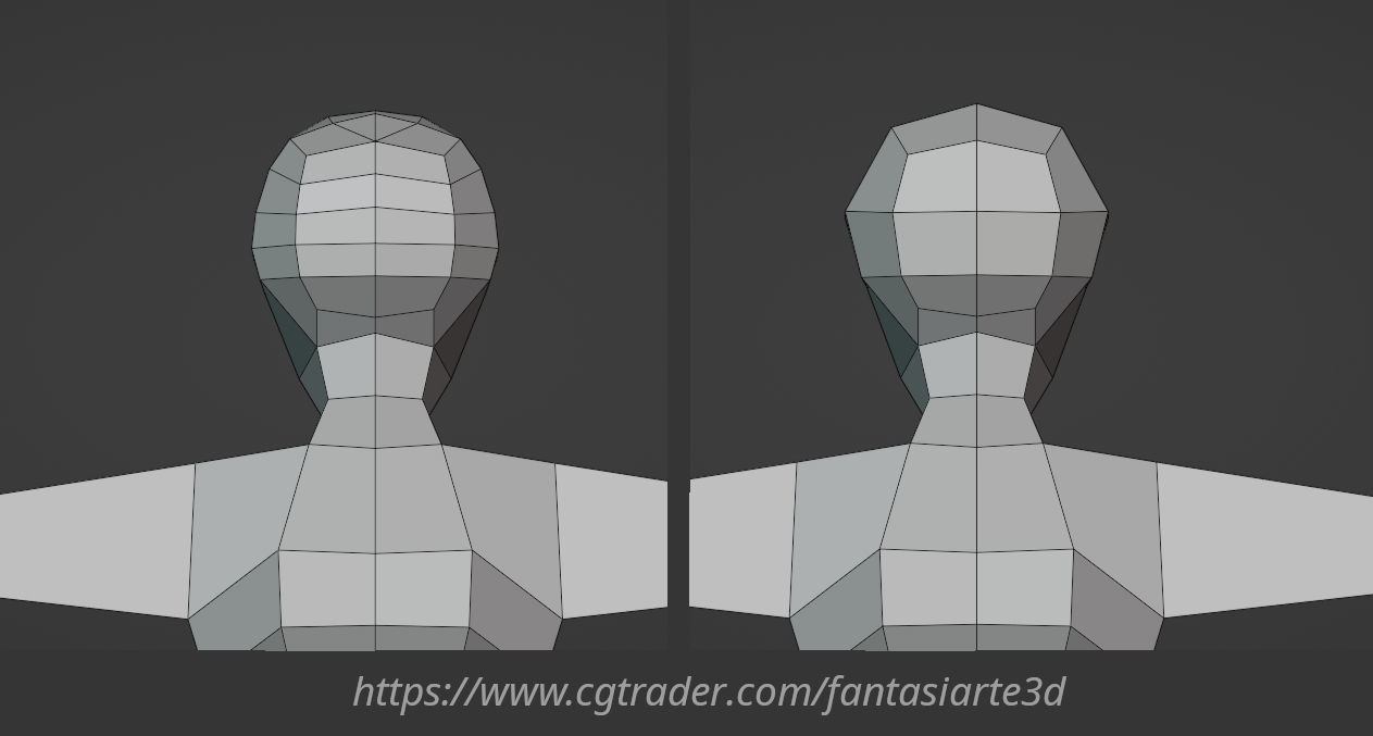 Low Poly Body 3D model 3D printable | CGTrader