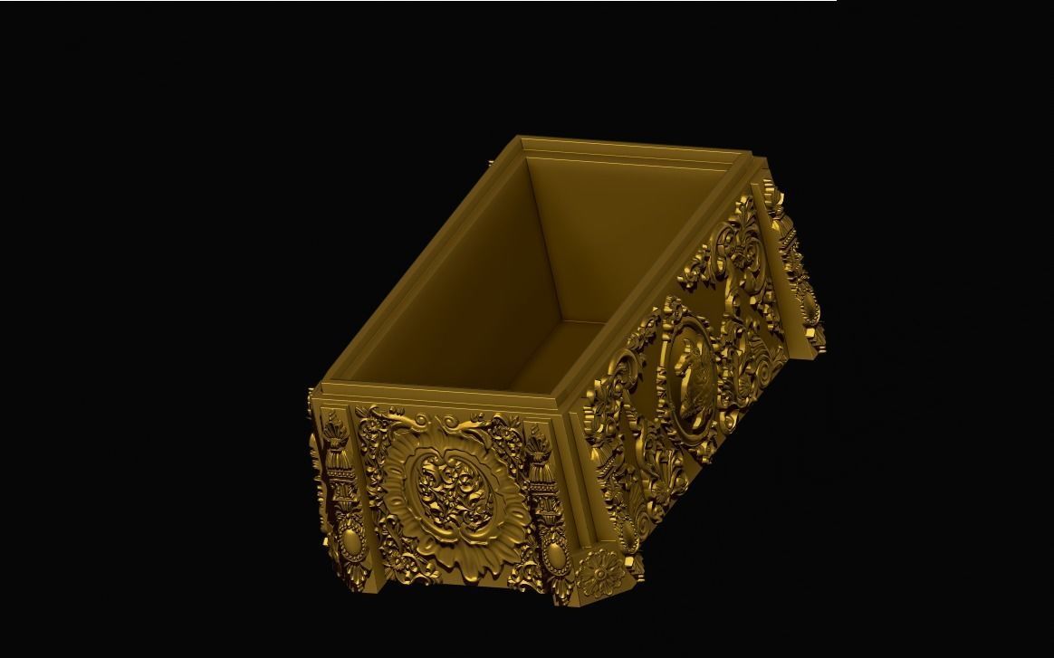 Ornamental deluxe gift storage box 3D model 3D printable | CGTrader