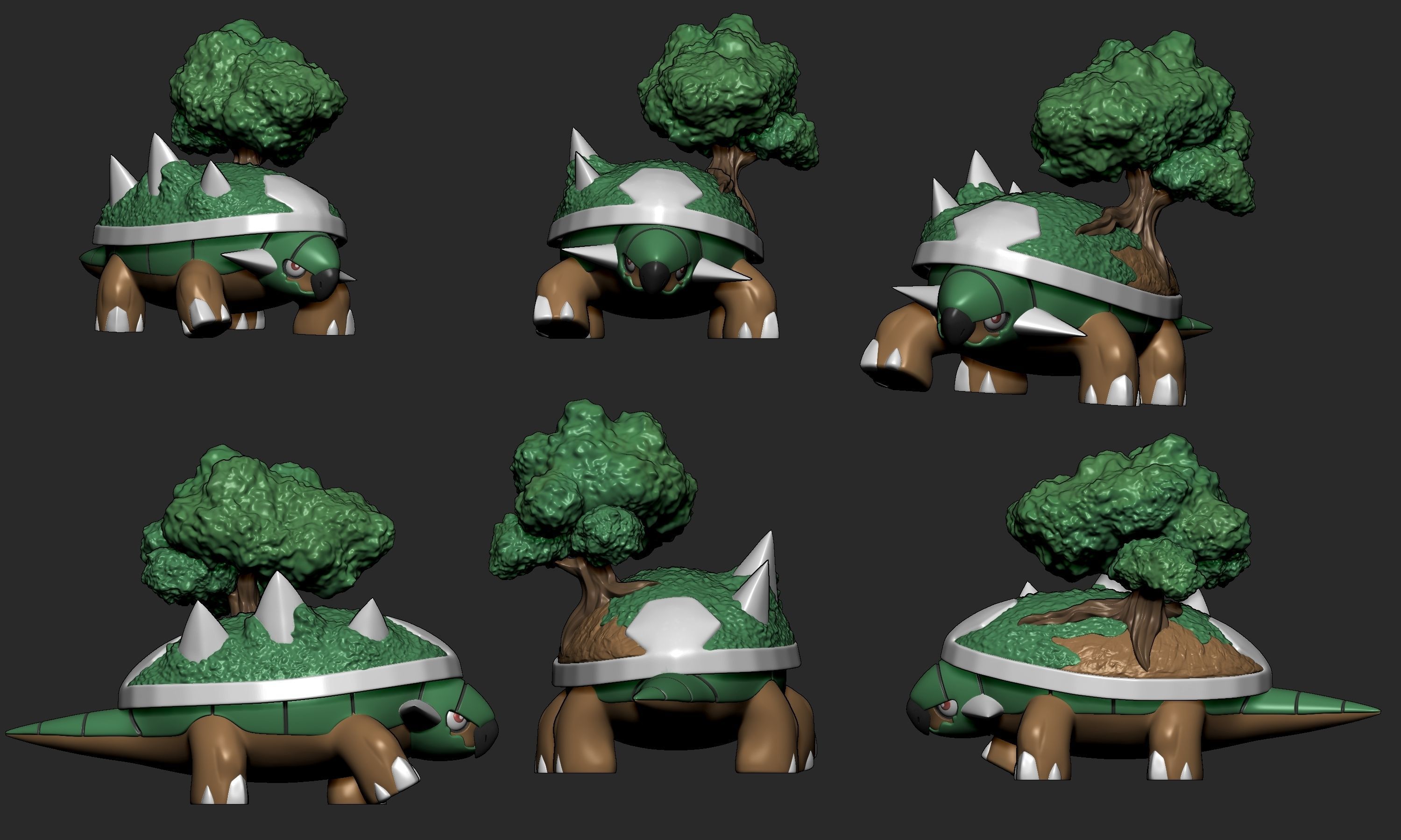 Pokemon - Torterra with 2 poses 3D model 3D printable | CGTrader