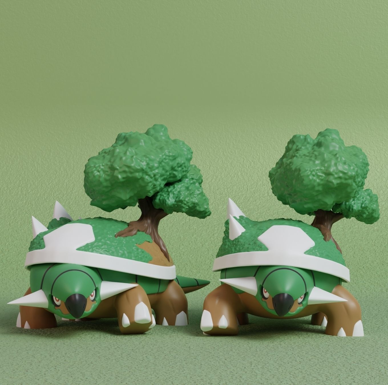 Pokemon - Torterra with 2 poses 3D model 3D printable | CGTrader