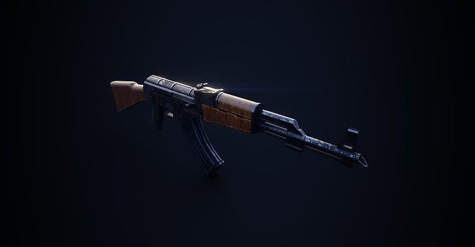 3D model AK47 Battle Ready Game And Render Asset VR / AR / low-poly ...