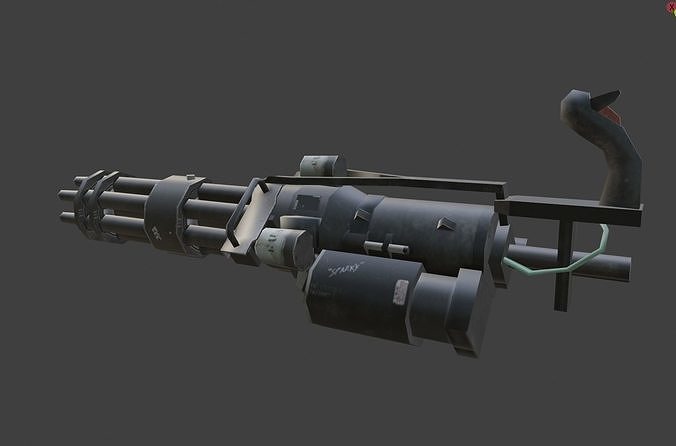3D model carry minigun VR / AR / low-poly | CGTrader