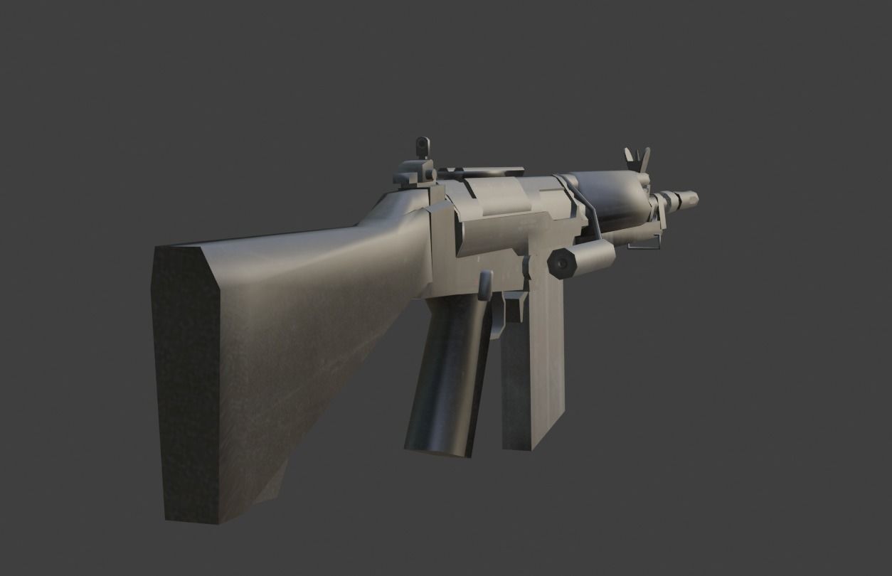 3D model weapon fal VR / AR / low-poly | CGTrader