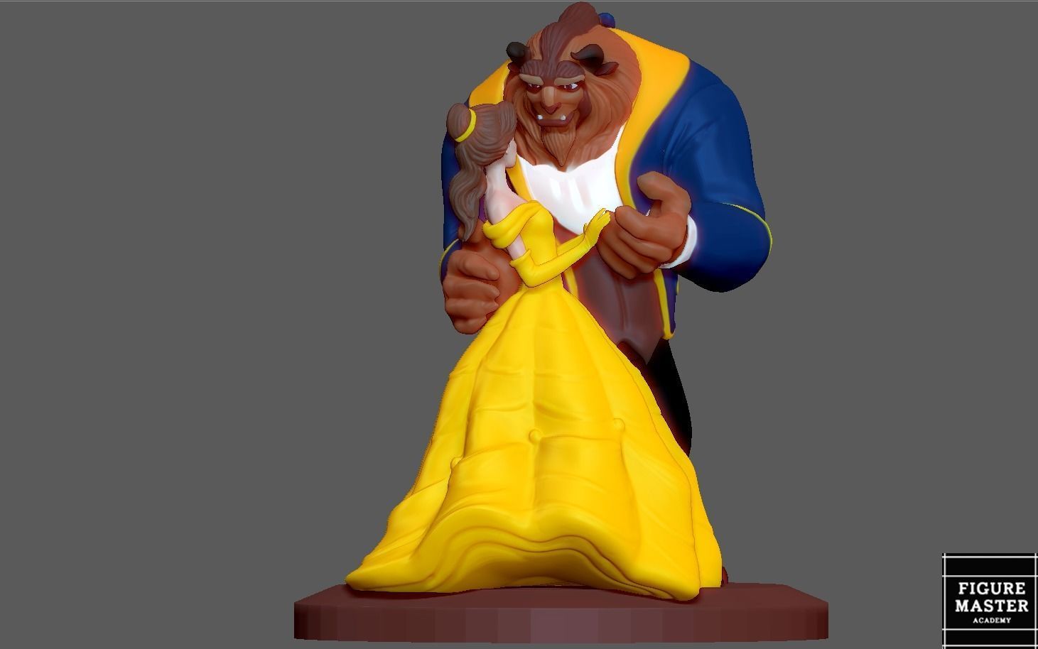 BELLE PRINCESS STATUE BEAUTY AND THE BEAST DANCE DISNEY ANIME 3D model ...