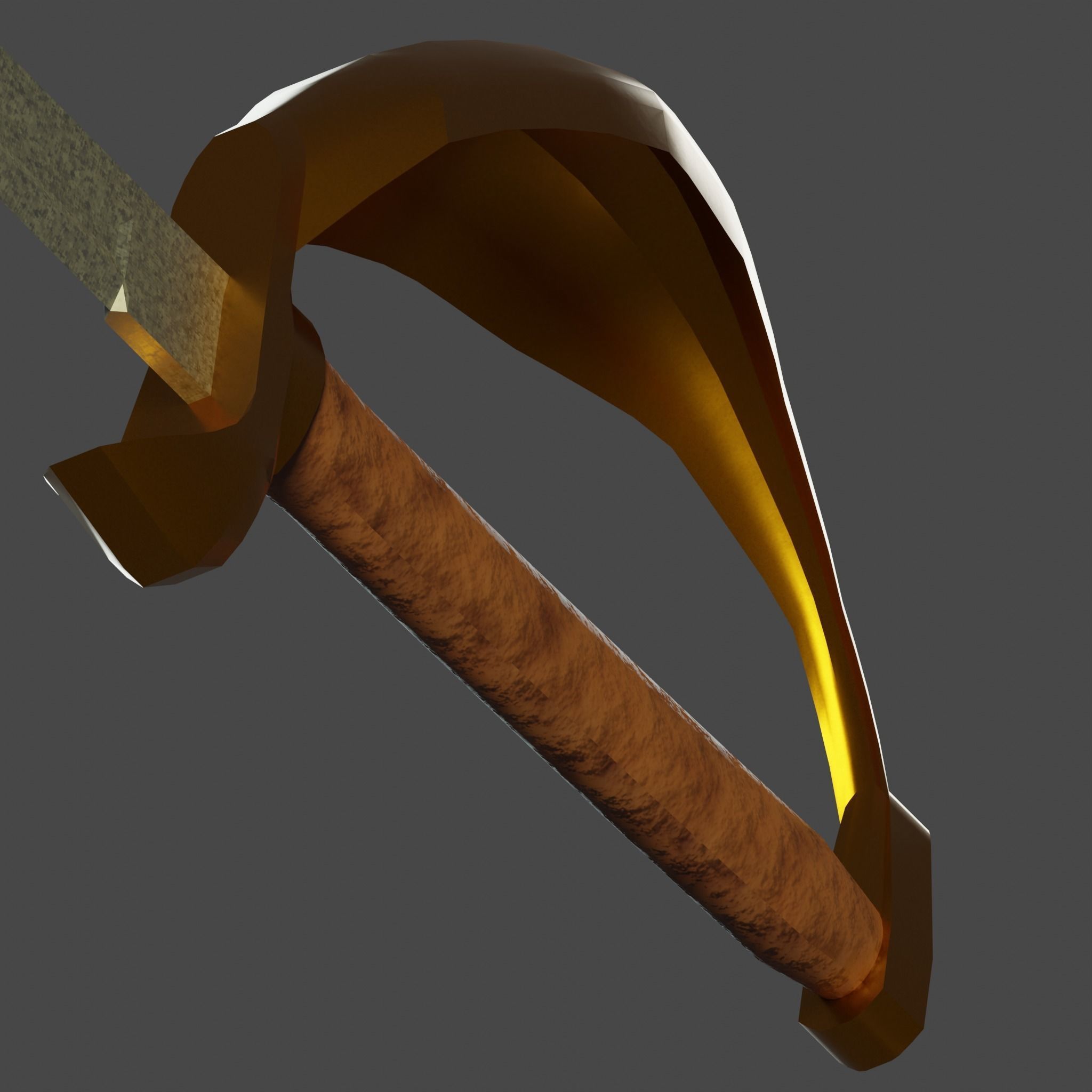3D model Steel Cutlass VR / AR / low-poly | CGTrader