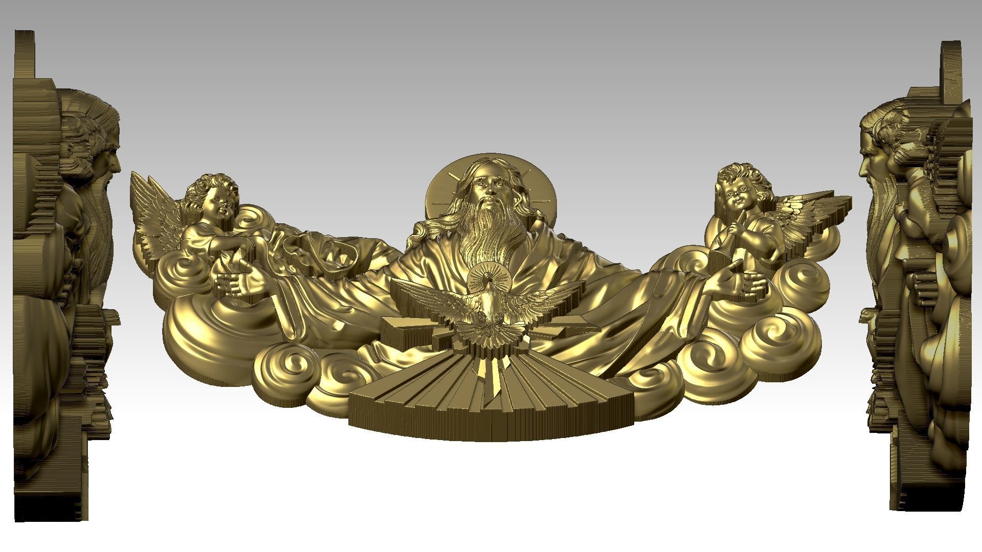 The Triune God reliefs 3D model 3D printable | CGTrader