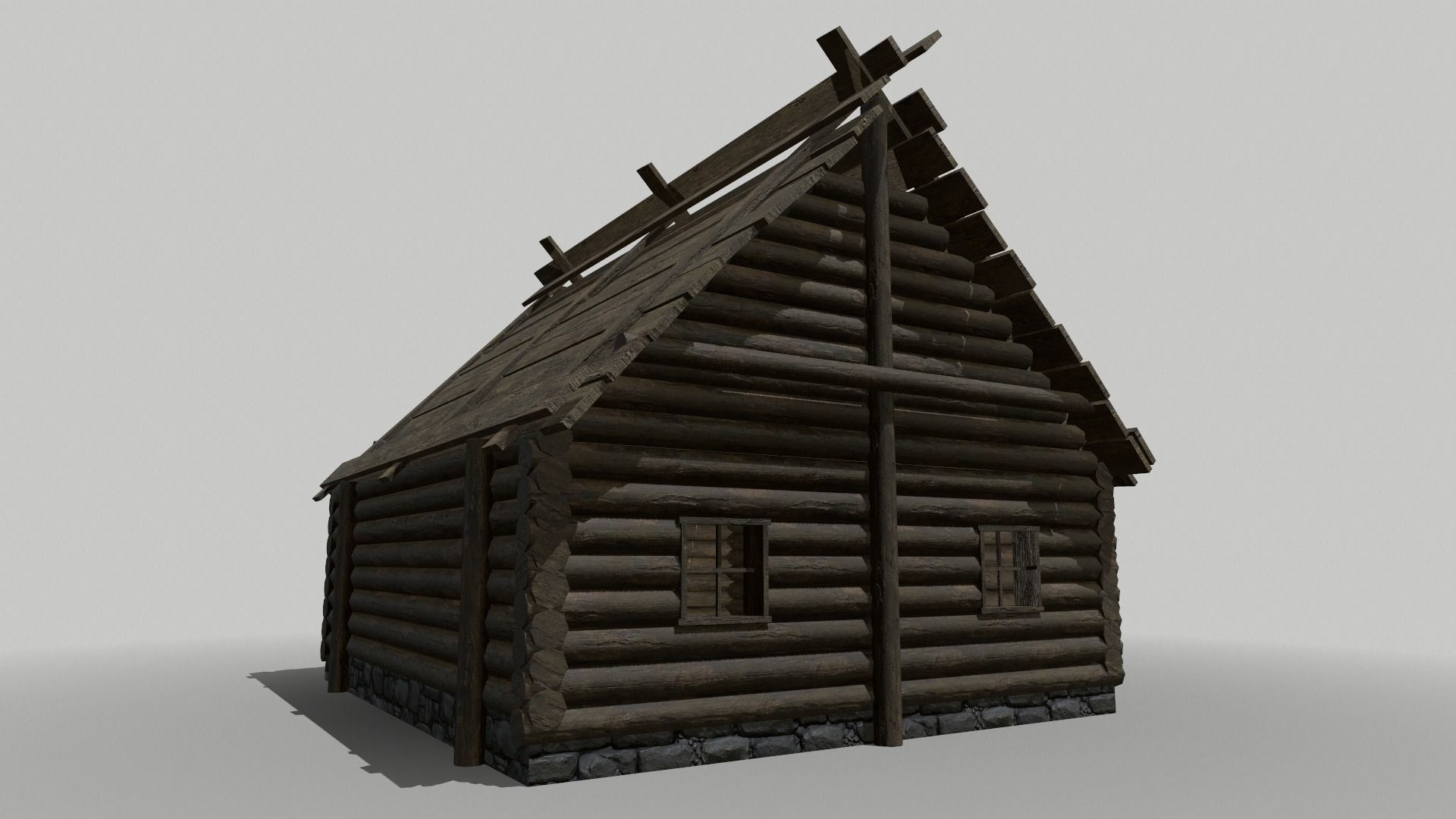 Log Cottage free VR / AR / low-poly 3D model | CGTrader