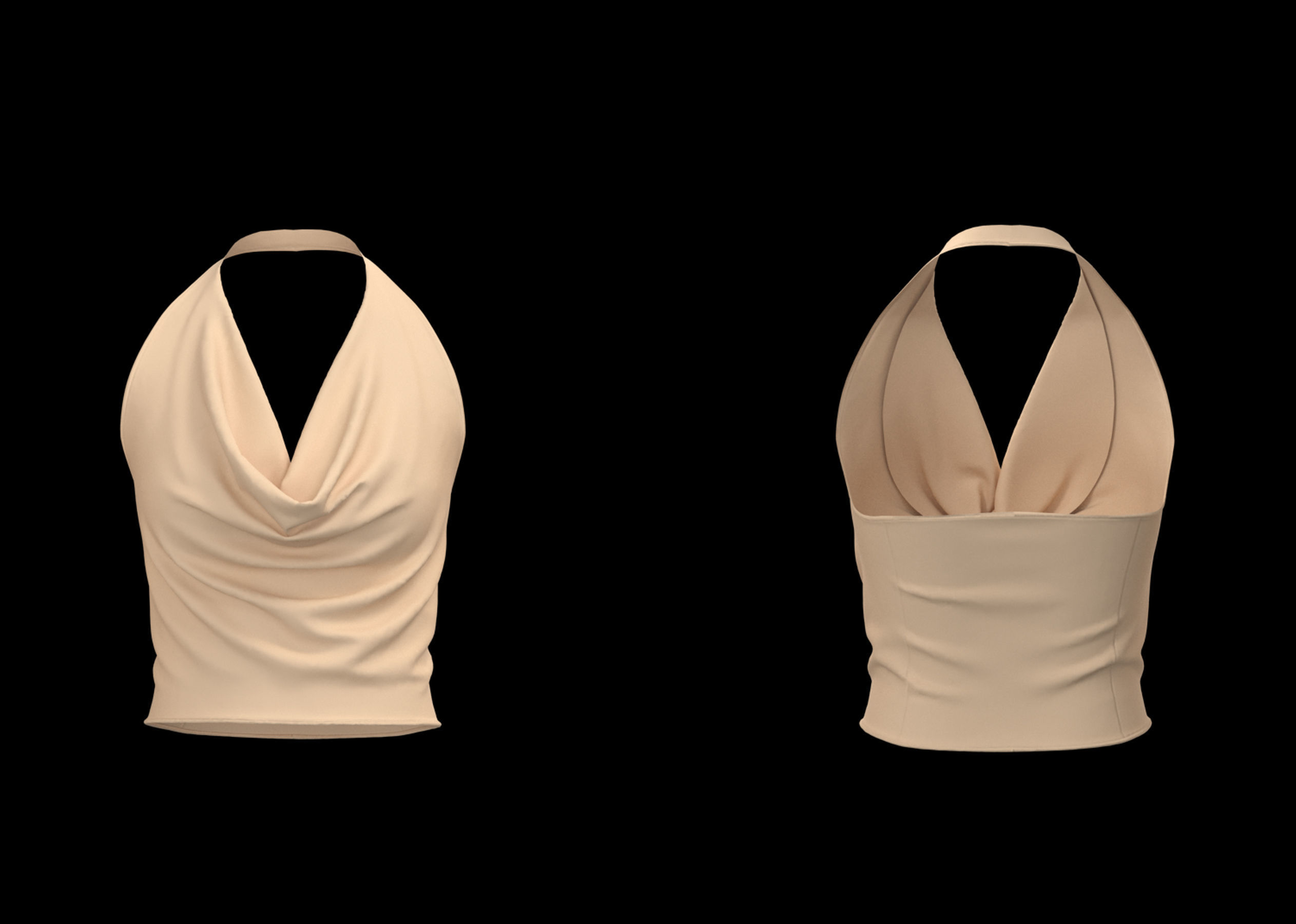 12 Womens Crop Top 3D model | CGTrader