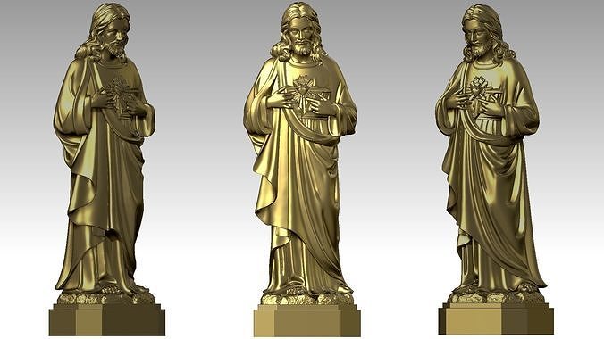 The Sacred Heart of Jesus Christ 3D model 3D printable | CGTrader