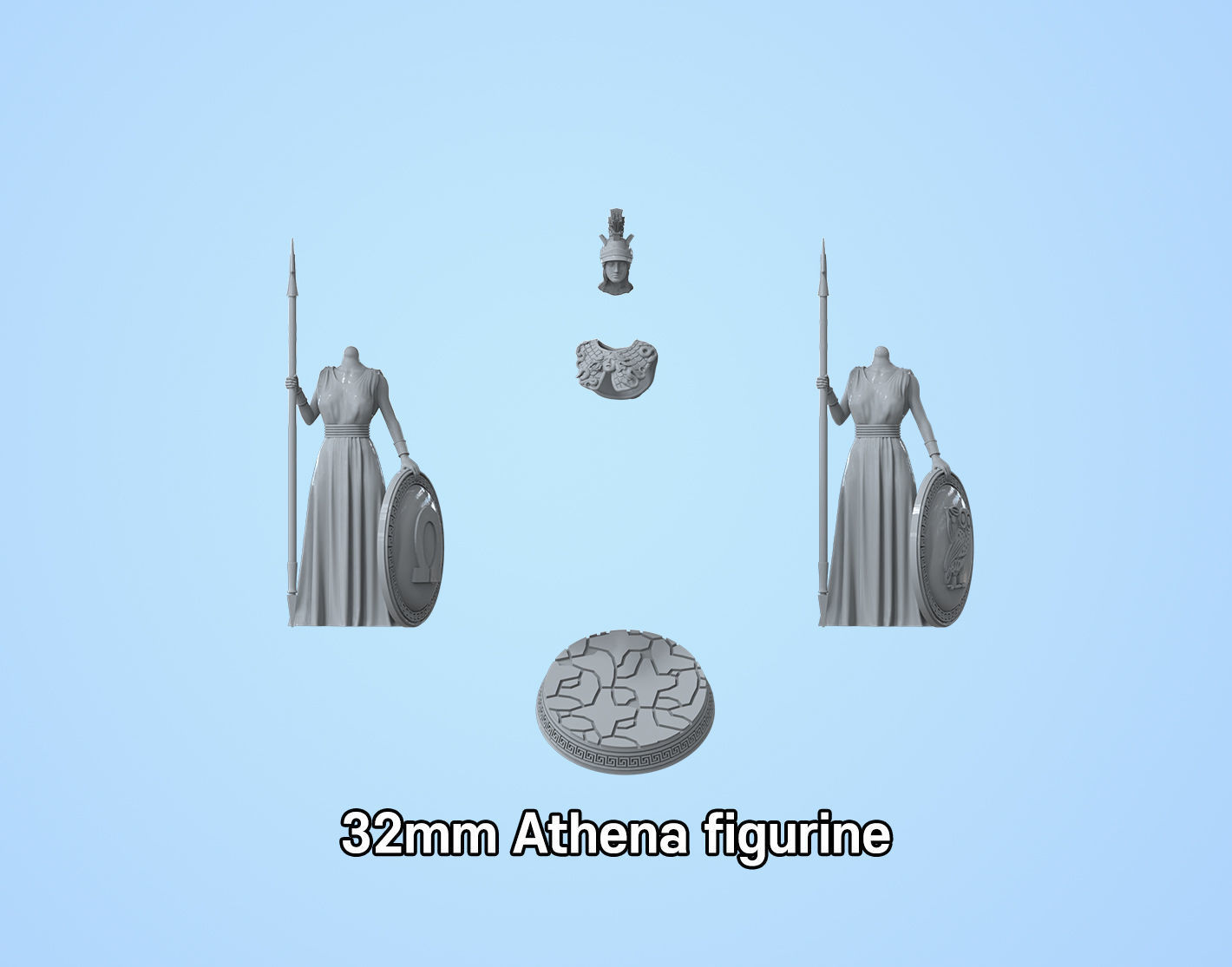 Athena the goddess of war 3D model 3D printable | CGTrader