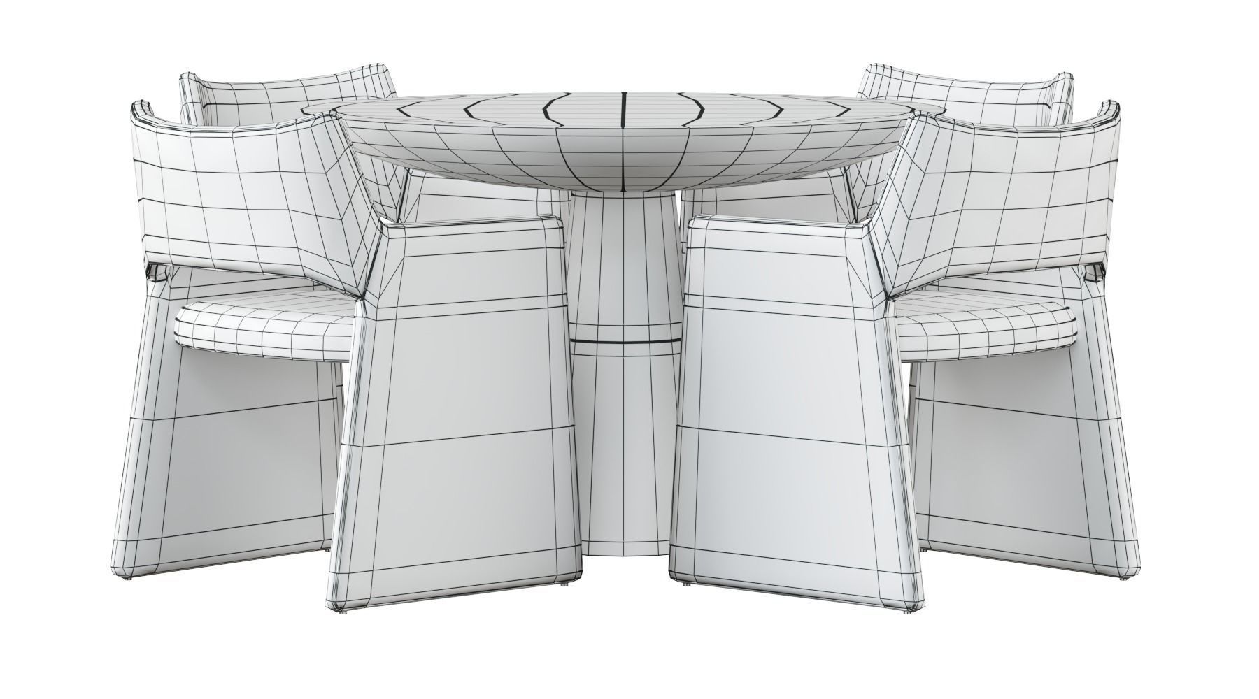 FOLEY FAUX MOHAIR dining table 3D model | CGTrader