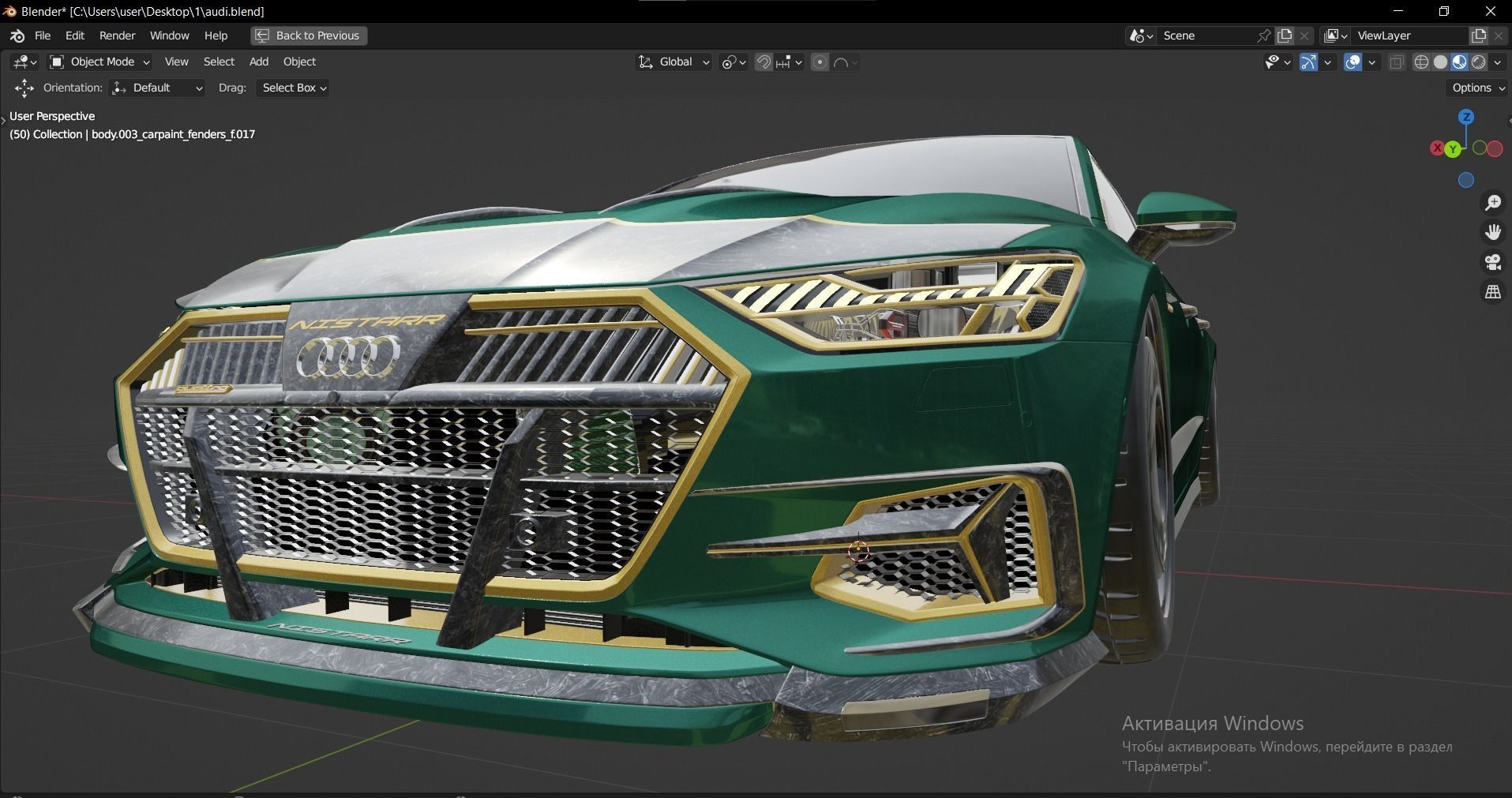 Audi A7 custom body kit 3D model | CGTrader