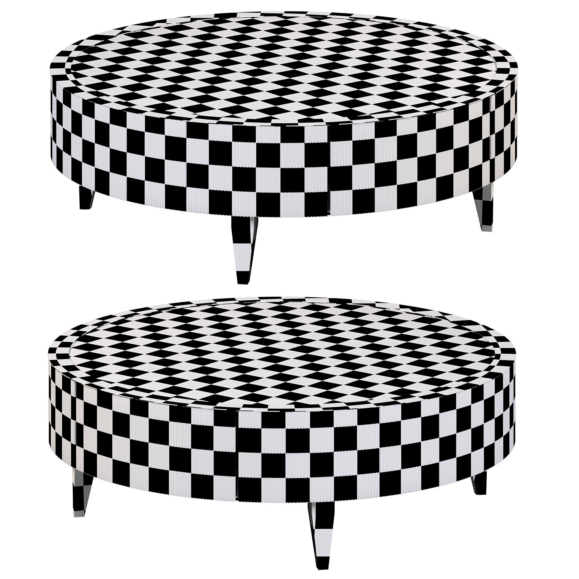 REEDED ROUND COCKTAIL TABLE by bakerfurniture 3D model | CGTrader